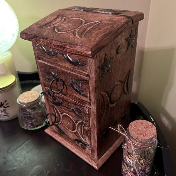 Apothecary Herbal Cabinet | Herb Cabinet | Herb Chest | Tree of Life ...