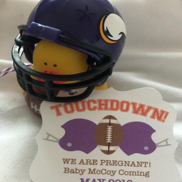 12 Football Touchdown Birthday Party Favor Thank You Tags CUSTOM COLORS ...