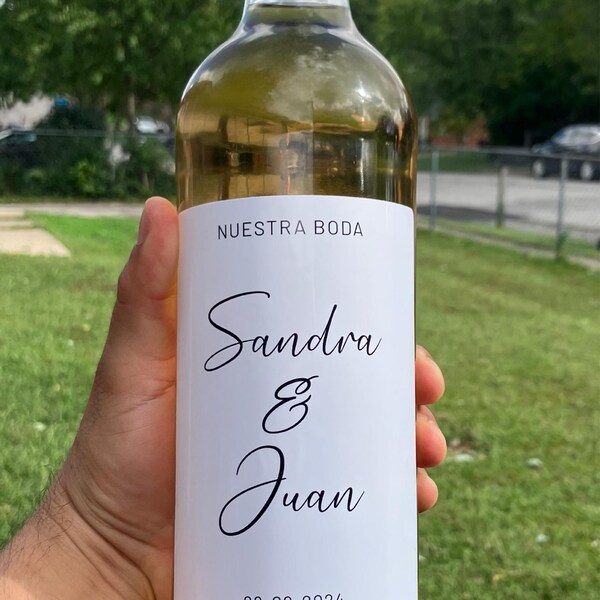 PRINTED Custom Wine Bottle Label, Personalized Wine Label, Your Image ...