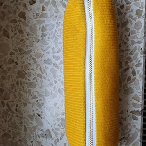 Large Size Waffle Weave Cotton Broad Base Zip Pouch, Makeup Bag ...