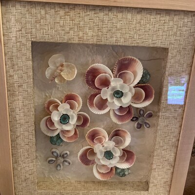 Medium Square Seashell Mirror Nautical Decor - Etsy