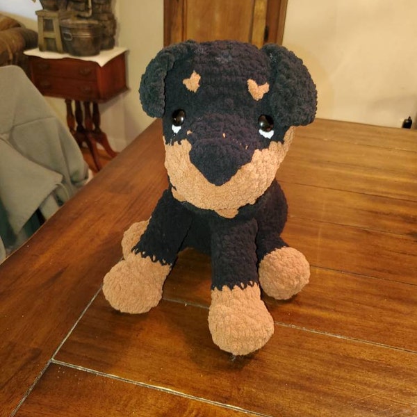 Rottweiler Dog Crochet Pattern/ Amigurumi Tutorial Plushie Dog/ Crochet ...