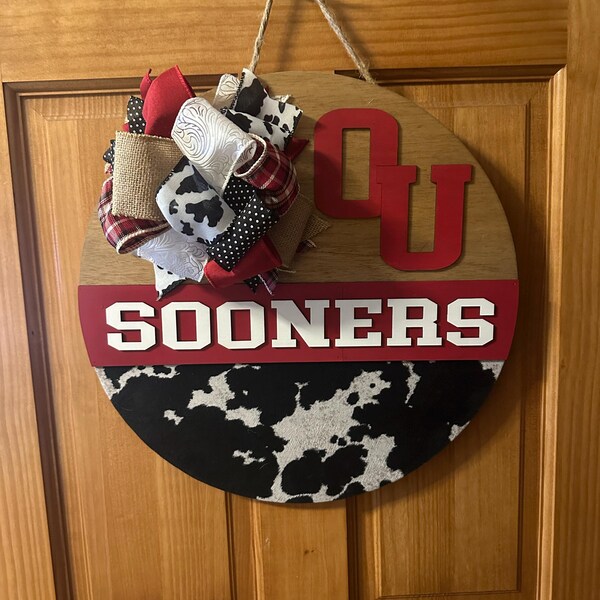 OU Door Hanger | Oklahoma | OU Door Sign | Oklahoma Sooners ...