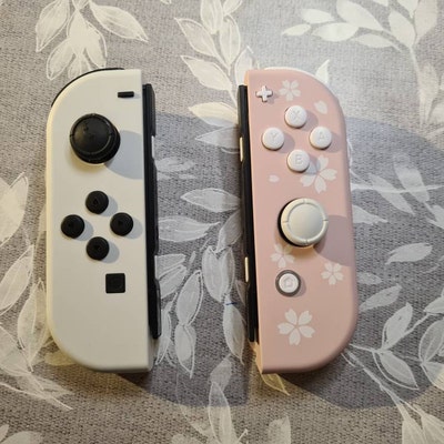 Custom White Nintendo Joycons With Rainbow Hearts & Pink - Etsy