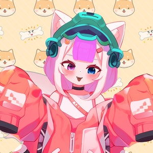 Puppy Girl Vtuber Avatar 2d Live 2d With 5 Expressions iPhone Traking ...