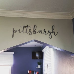 Pittsburgh Script Wall Decor - Etsy