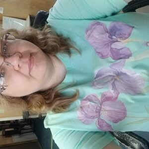 Spring Flowers Tee, Cute Watercolor Pink and Purple Flowers Design ...