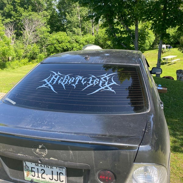 Nightlife Metal Font Windshield Banner- Gothic Style (night, Car Decals ...