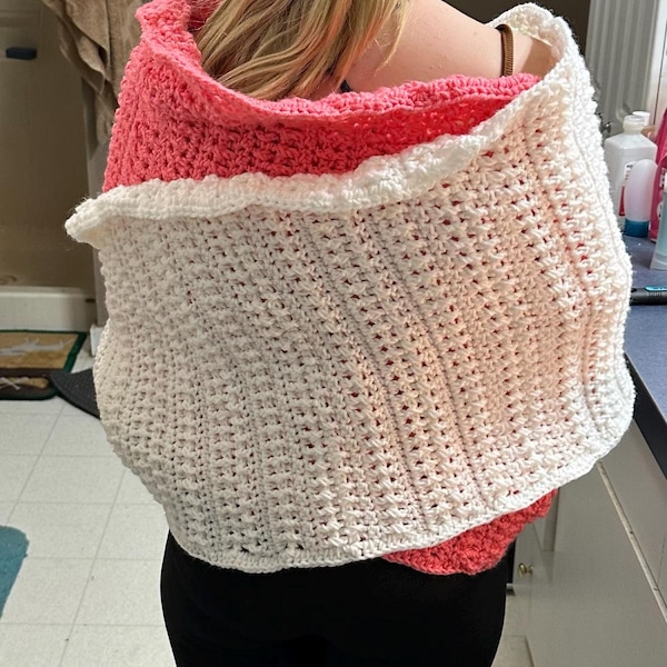 Crochet Sweater Scarf Pattern: the Sophia Crossover Wrap (PDF Download ...