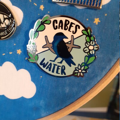 Bookish Enamel Pin Raven/ley Lines Book Enamel Pin. Enamel - Etsy