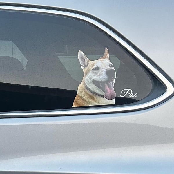 Custom Pet Sticker, Die-cut Dog Decals for Car, Cat Laptop Stickers ...