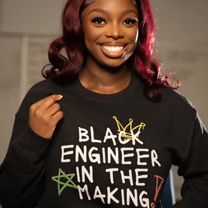 Black Women in Tech Sweatshirt Black Engineer Women in Tech Gift Black ...