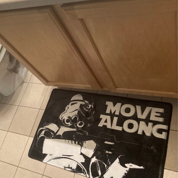 3 Design Choices - Stormie Black With White Bath Rug - 2 Sizes - Star ...