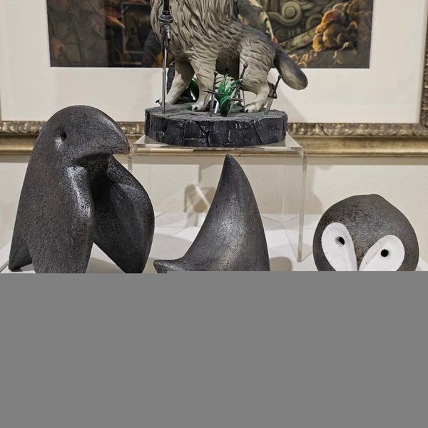 Ceramic Sculpture "raven", a Figure of a Raven, a Collection of Crows ...