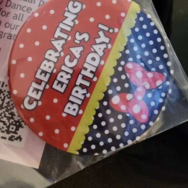 Disney Inspired Celebrations Buttons, Custom Birthday Buttons, Custom ...