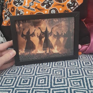 Dancing Witches Wall Art - Fire Witches in Gothic Painting, Enchanting ...