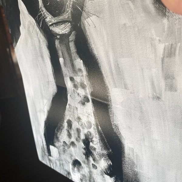 COW Expressionist Style Farm Animal Art on Canvas * Giclee Print of the ...