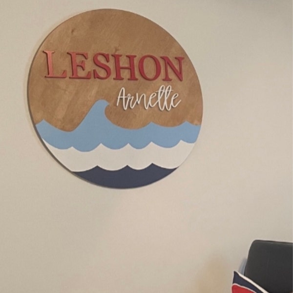 Lighthouse Nautical Nursery Name Sign, 3D Custom Decor - Etsy
