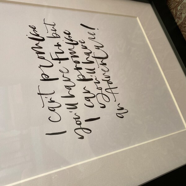 PHYSICAL CUSTOM PRINT Hand Lettered Watercolor Print, Calligraphy Print ...