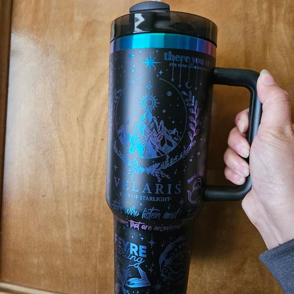 Velaris ACOTAR 40oz Tumbler, Fantasy Book Lover, Stanley Like Quencher ...