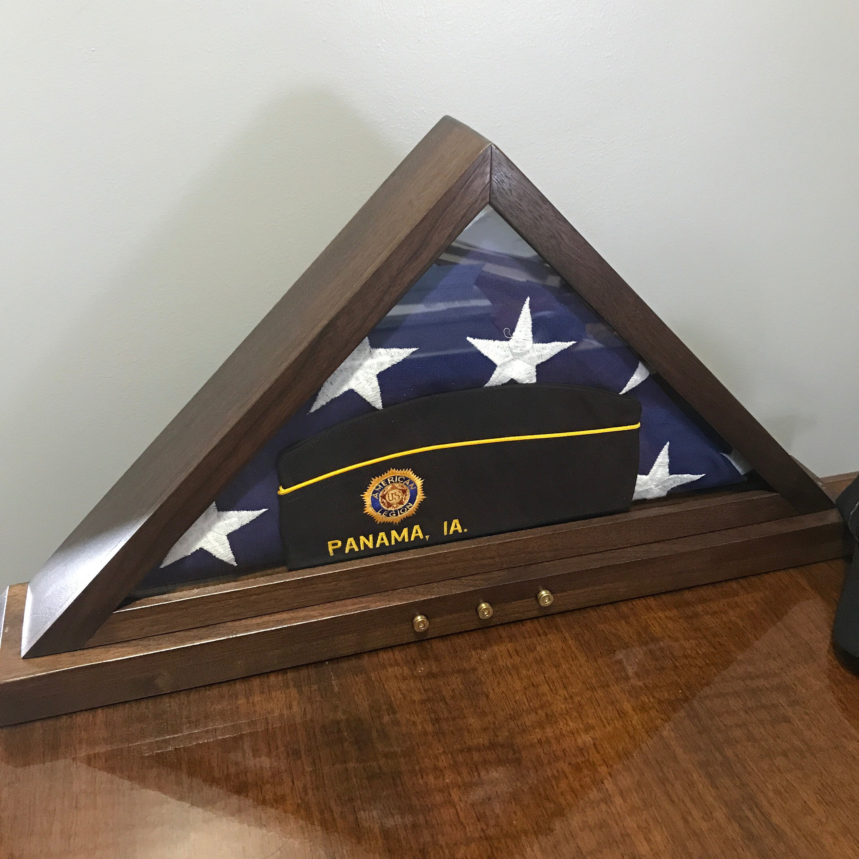 5 x 9.5 Memorial Flag Display Case w/ Embedded Shell Casings | Etsy