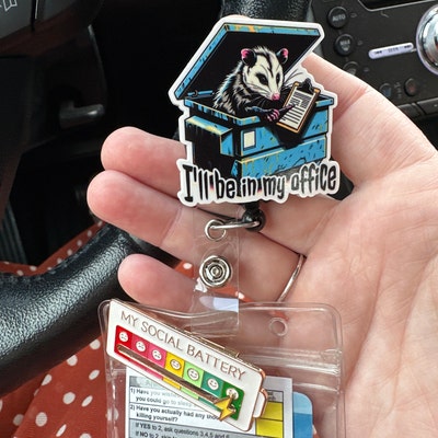 Funny Badge Reel I Don't Know I Just Work Here Retractable Badge Holder ...