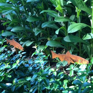 Yard Art Fish Set Metal Fish Art Garden Decorations | Etsy