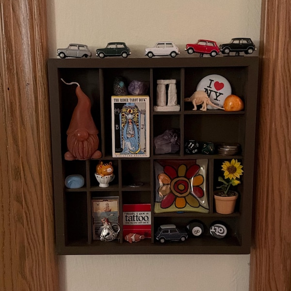 Wooden Curiosity Cabinet Printer Tray Letterbox Display, Rock Display ...
