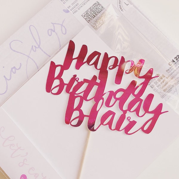 Custom Cake Topper – Birthday Cake Topper - Personalised Cake Topper ...