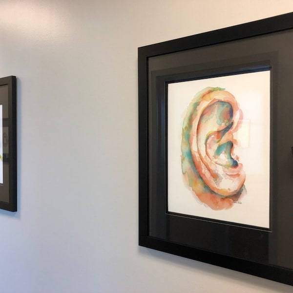 Ear Watercolor Print - Audiology, ENT and Speech Path Art - Anatomy Art ...