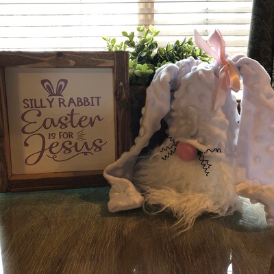 Silly Rabbit Easter is for Jesus Rustic Easter Sign Farmhouse Spring ...
