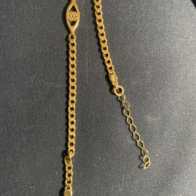 14K Gold Evil Eye Bracelet, Cuban Link Chain Evil Eye Bracelet, Dainty ...