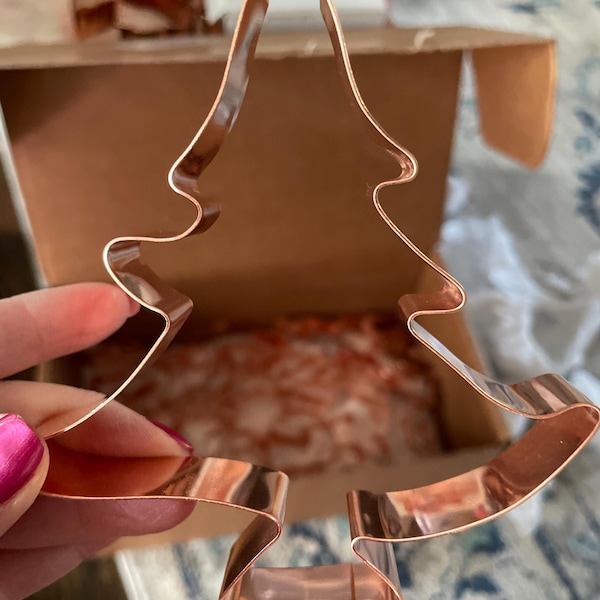 Whimsical Christmas Tree Copper Cookie Cutter Handcrafted by the Fussy ...