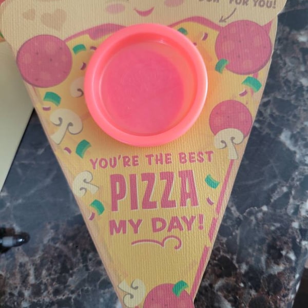 Pizza Play Dough Valentine Printable, Non-candy Valentine, Printable ...