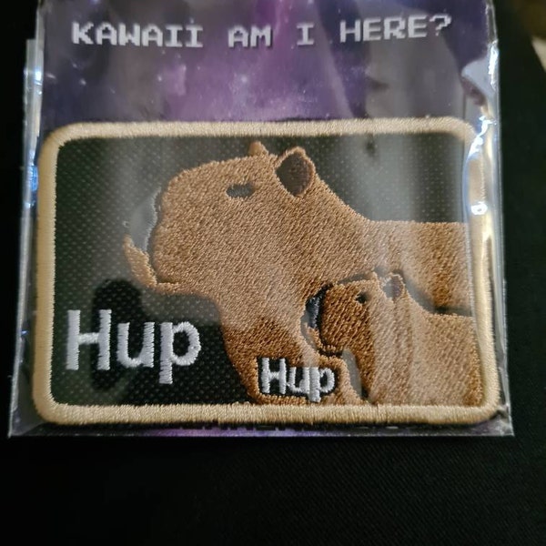 Hup Hup! - Cute Capybaras - High Quality Shiny Iron on Patch. - Etsy