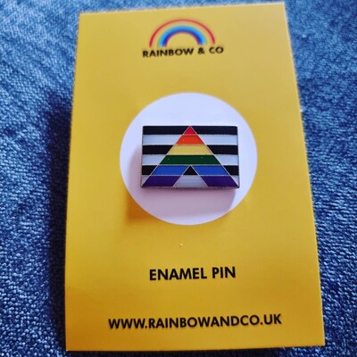 Ally Pin LGBTQ Ally Gift Straight Ally Enamel Pin Ally Badge Lapel Pin ...