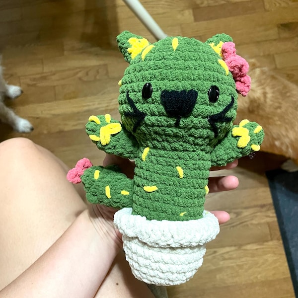 Cactus Cat Crochet Patterns Bundle | Cactus Cat Pattern, Cactus Cat Pot ...