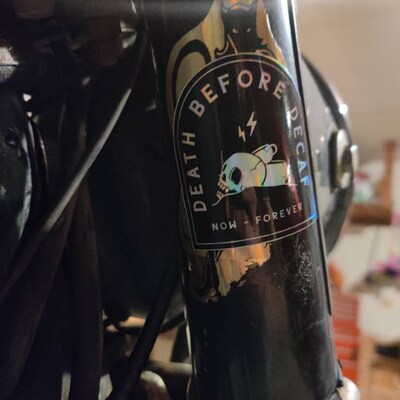 Coffee Sticker Death Before Decaf Vinyl Coffee Decal Holographic Coffee ...