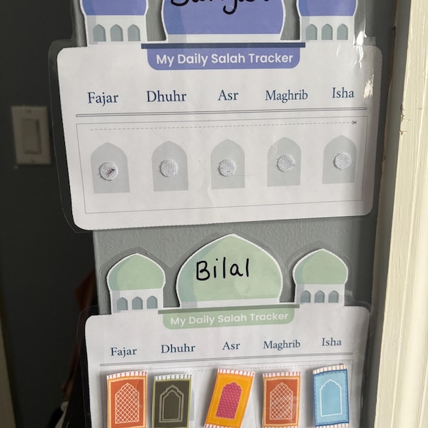 Kids Salah Tracker Printable – Islamic Prayer Chart for Children ...