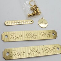 Solid Brass Saddle Plate , Halter Plate , Bridle Plate , Trophy Plate ...