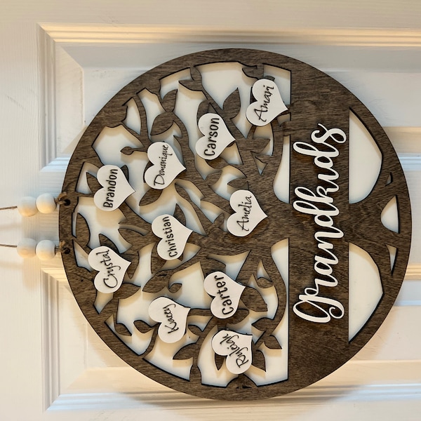 SVG Laser Cut File Grandkids Family Tree / Glowforge Tested - Etsy