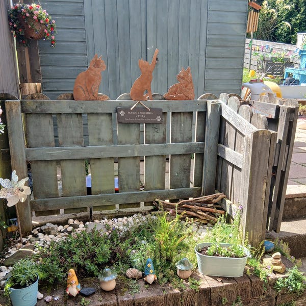 Metal Owl Fence Topper Garden Art Outdoor Ornaments Rusted Sculpture - Etsy