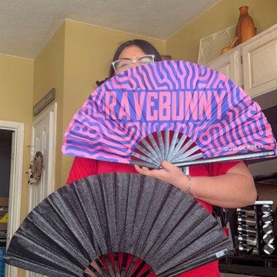 Crystal Satin Fan - Etsy