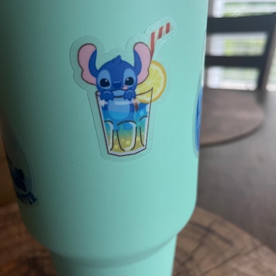 Stitch Lemonade Transparent Disney Laptop Stickers/ Tropical Lilo Ohana ...