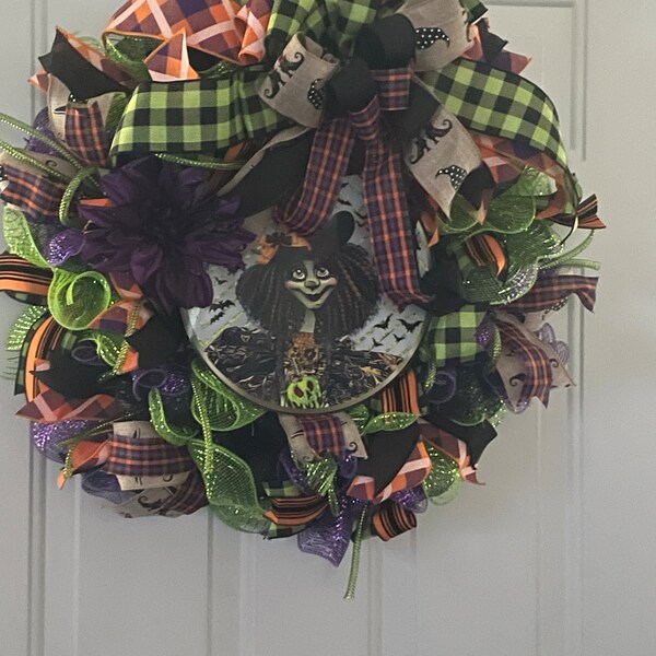 Witch Wreath Sign, Round Wreath Sign, Wreath Attachment, Metal Sign - Etsy