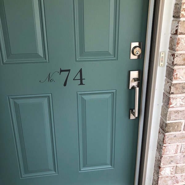 Front Door Number Vinyl Decal • Street Number - House Address Number ...