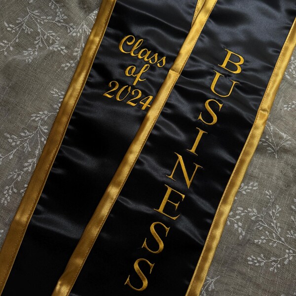A Custom Satin Graduation Sash & Stoles - Graduation Gifts - Satin Grad ...