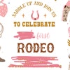 Editable My First Rodeo Invitation Cowgirl Birthday Invite Wild West ...