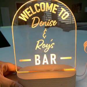 Personalised LED Illuminated Frame Bespoke Engraved Light Up - Etsy