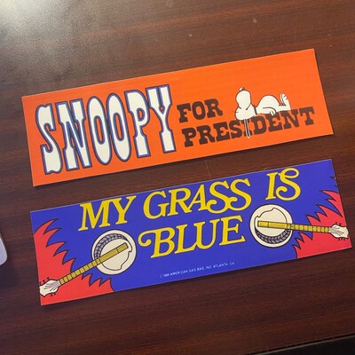 Vintage Snoopy for President Political Retro Travel Decal Bumper ...